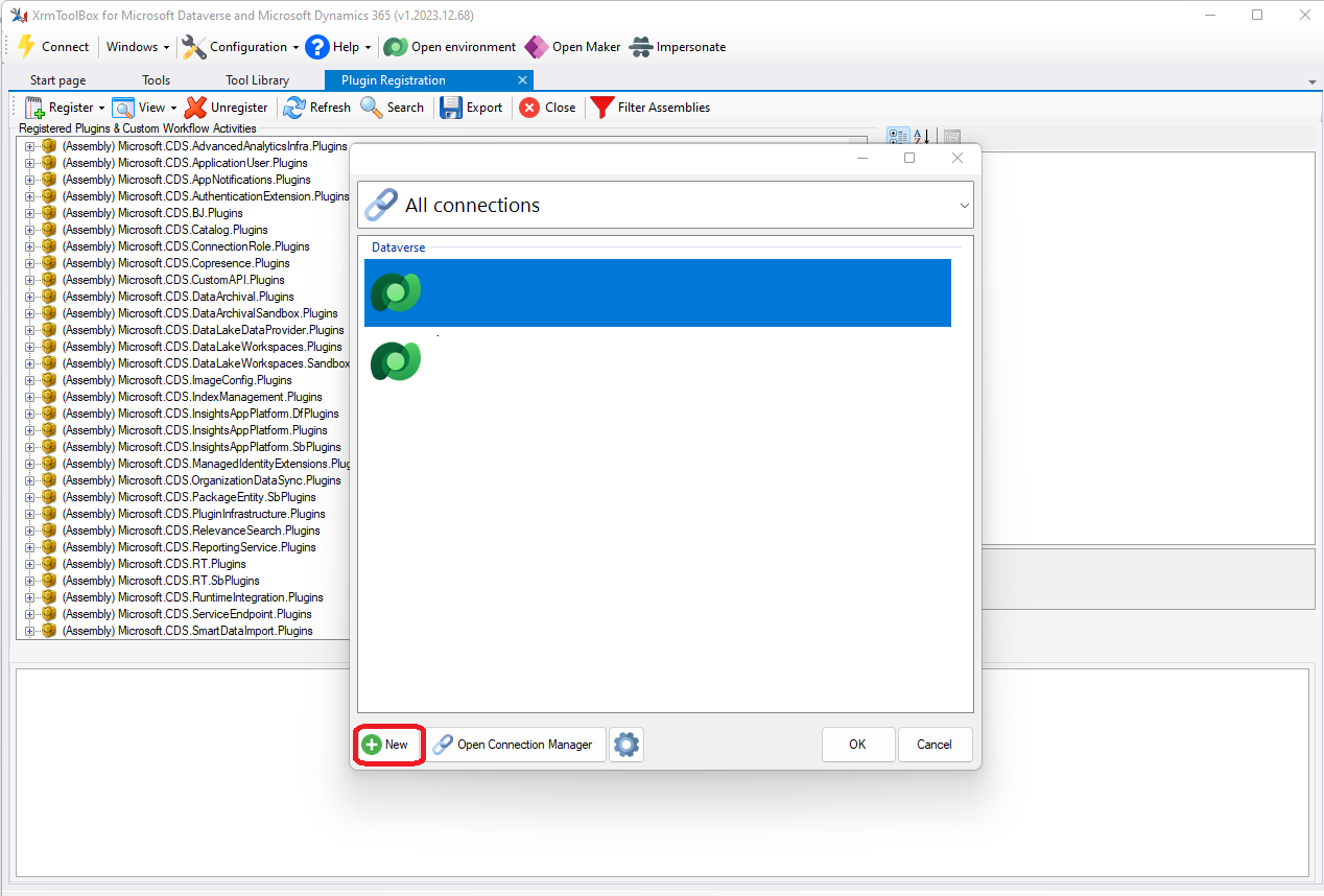 Quickly establish a connection to Dataverse (XrmToolBox)